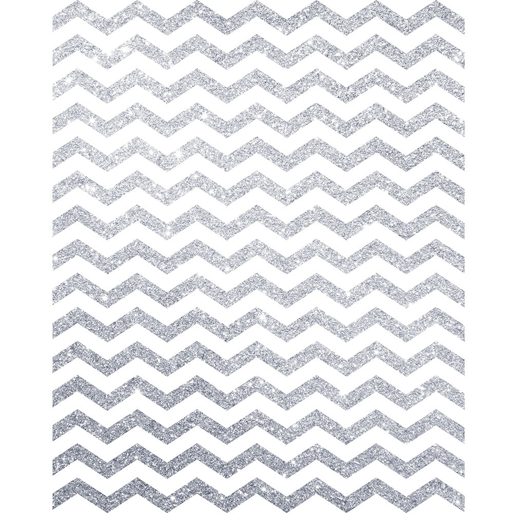 Silver Glitter Chevron Printed Backdrop | Backdrop Express Silver ...