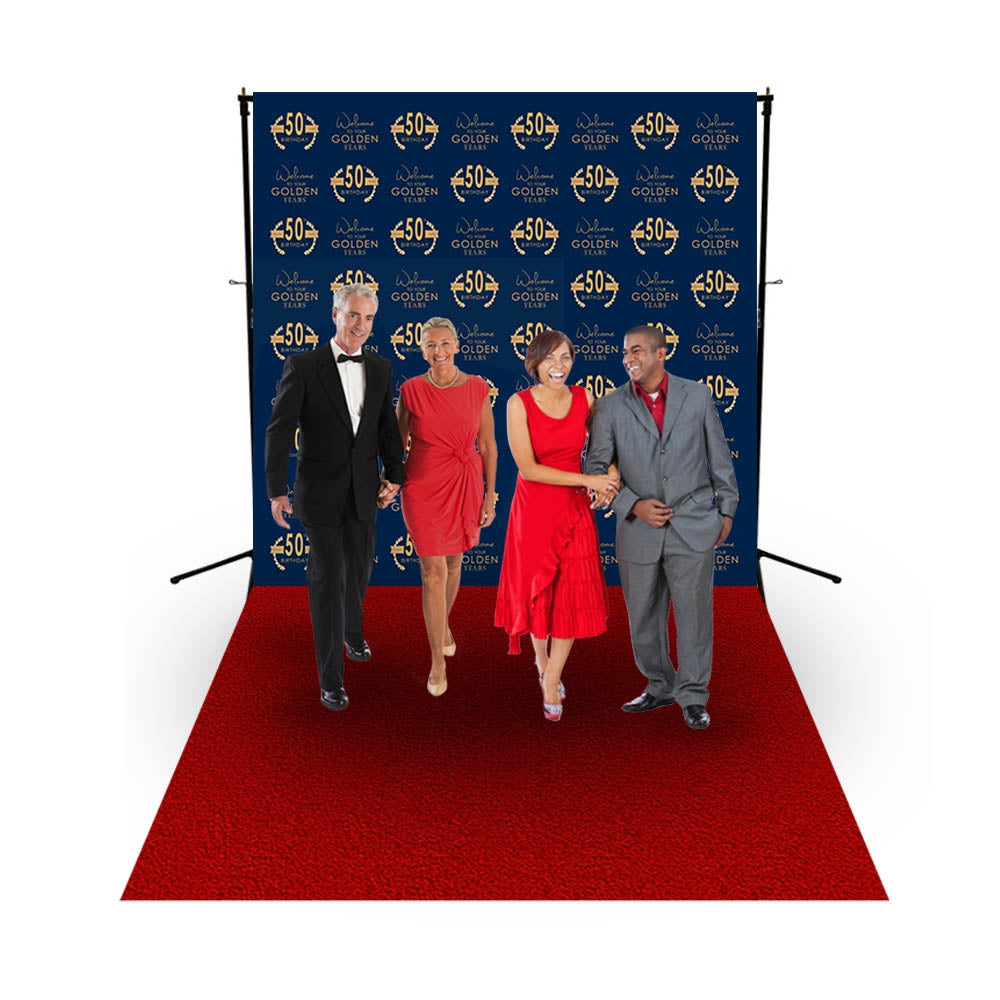 Golden Years Custom Birthday Backdrop | Backdrop Express Golden Years ...