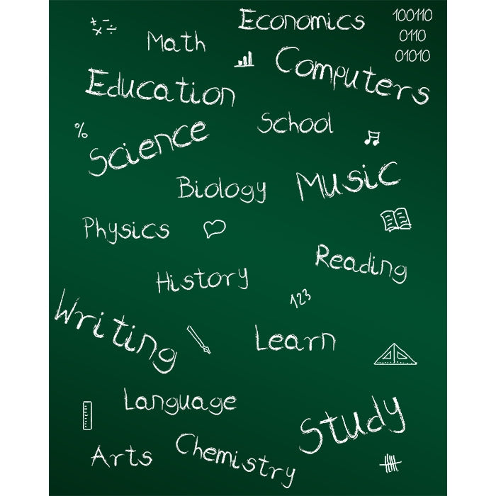 Classes Chalkboard Printed Backdrop | Backdrop Express Classes ...