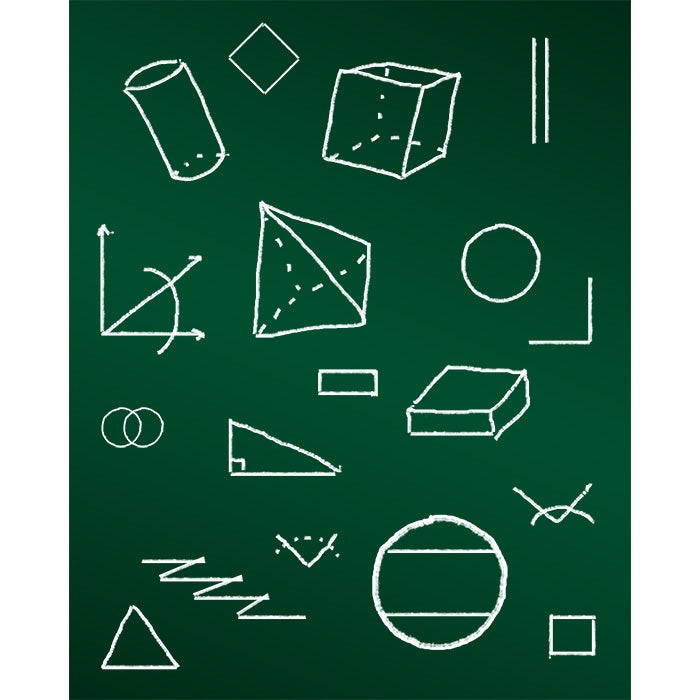Geometry Chalkboard Printed Backdrop | Backdrop Express Geometry ...