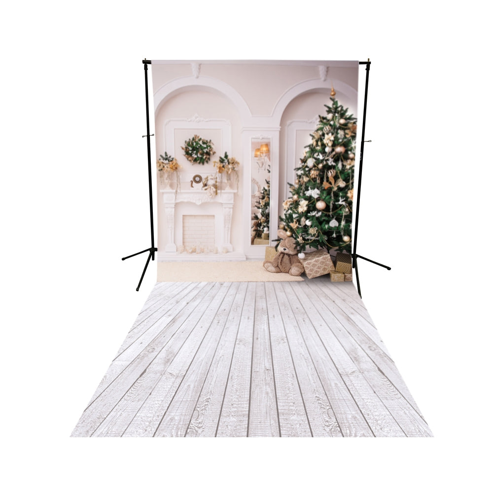 Classic Christmas Floor Extended Printed Backdrop | Backdrop Express ...