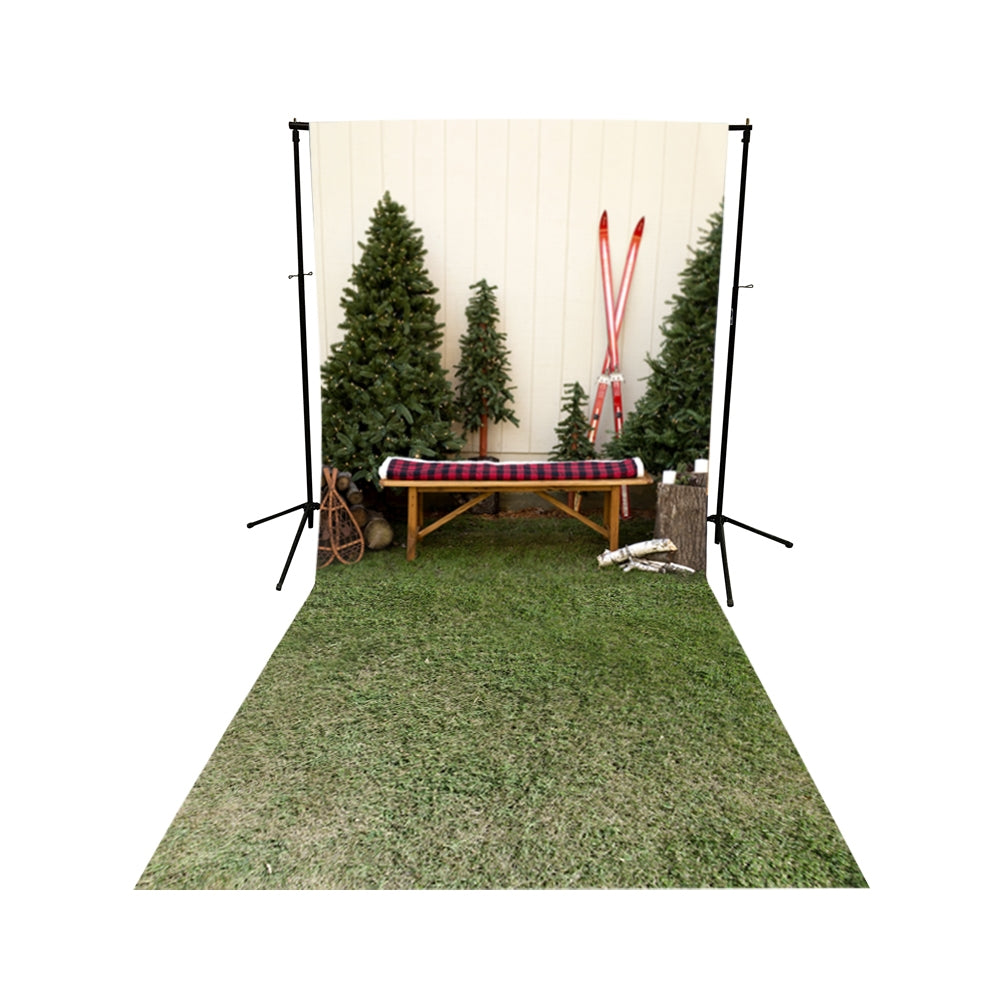 Ski Lodge Scenic Floor Extended Printed Backdrop | Backdrop Express Ski ...