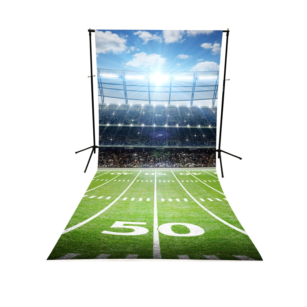 Football Field Floor Extended Printed Backdrop | Backdrop Express