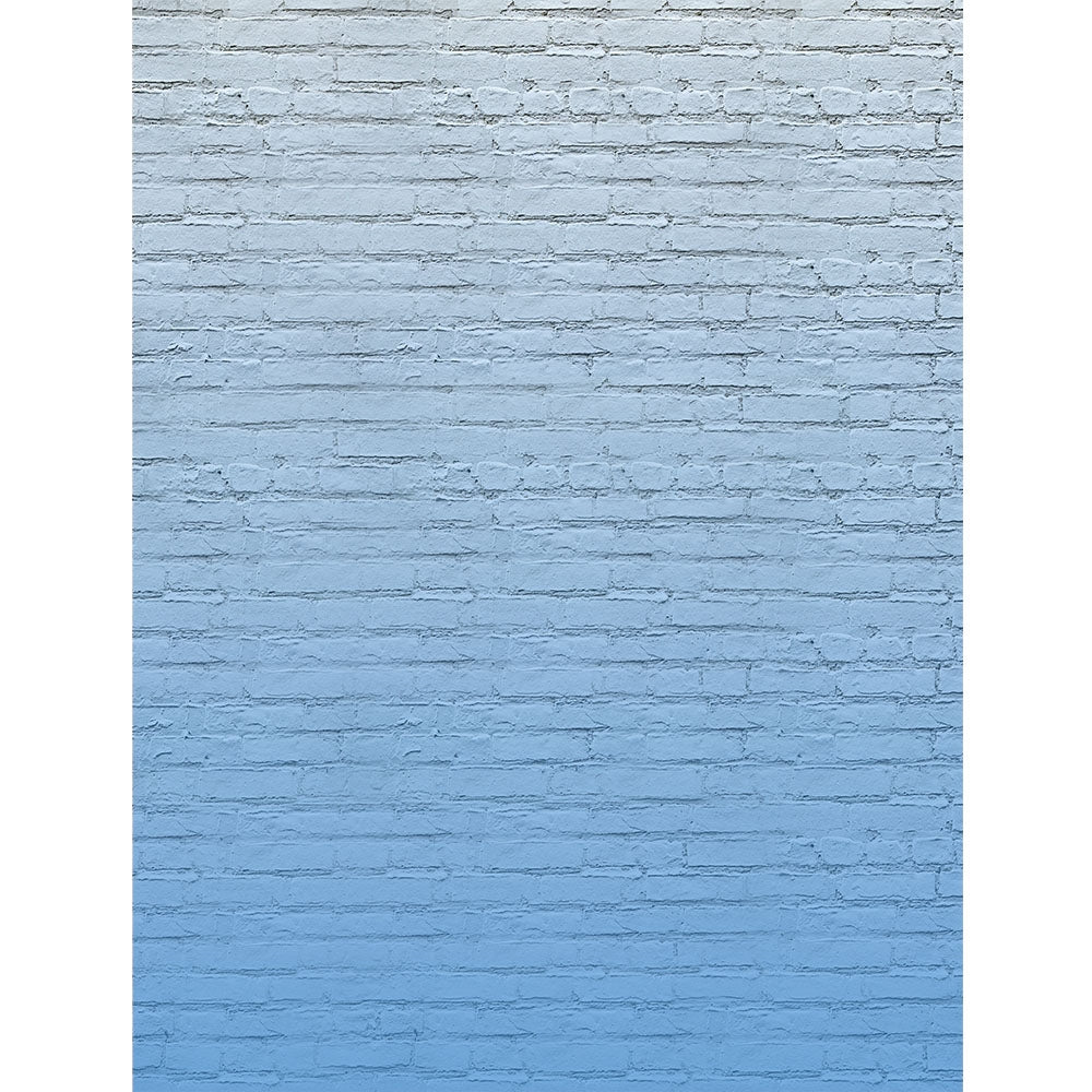 Powder Blue Ombre Brick | Backdrop Express Powder Blue Ombre Brick ...