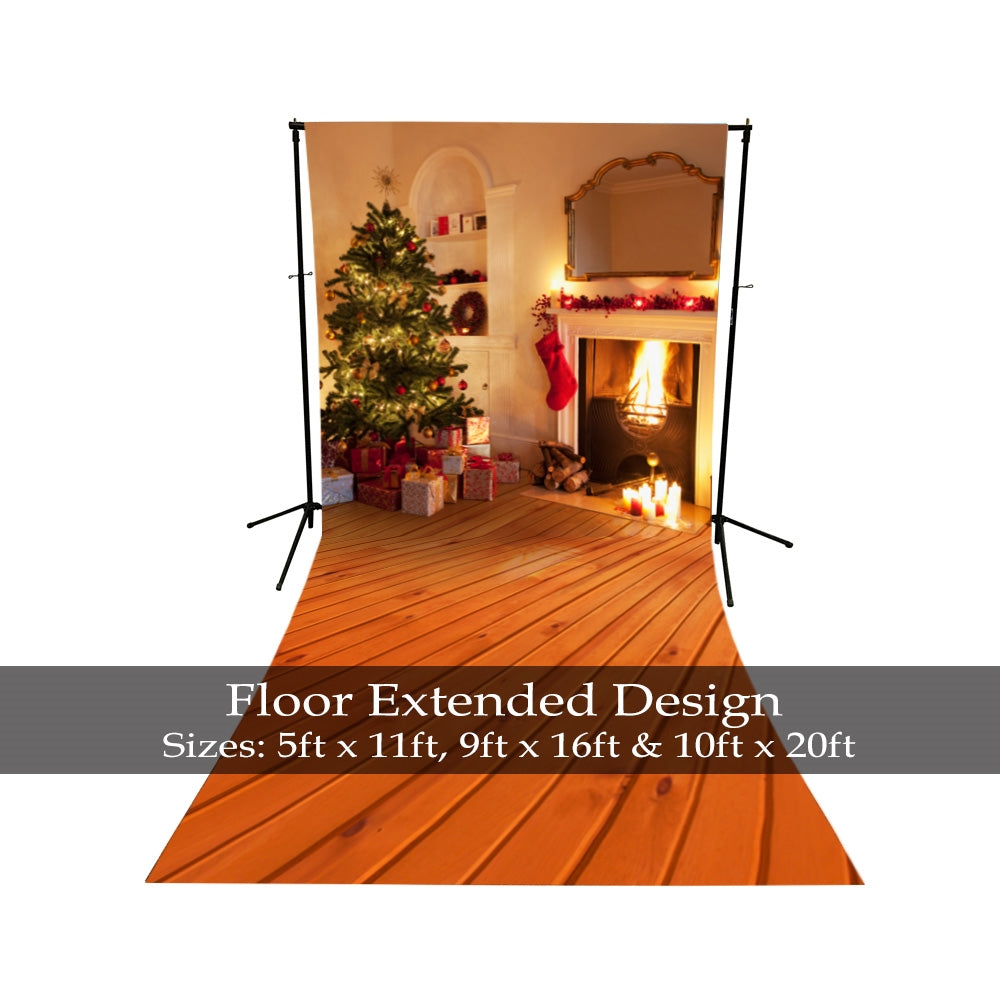 Christmas Foyer Printed Backdrop | Backdrop Express Christmas Foyer ...