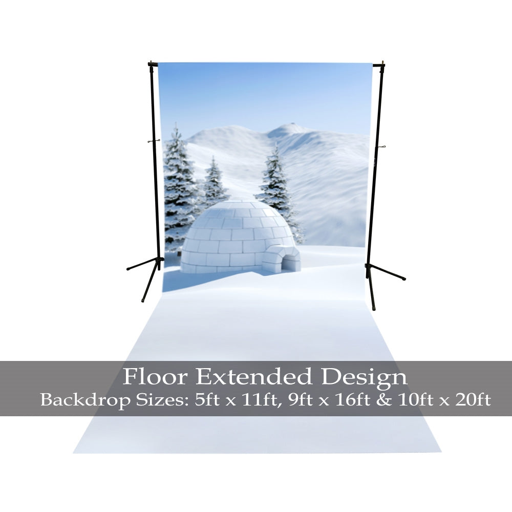 Igloo Printed Backdrop | Backdrop Express Igloo Printed Backdrop ...