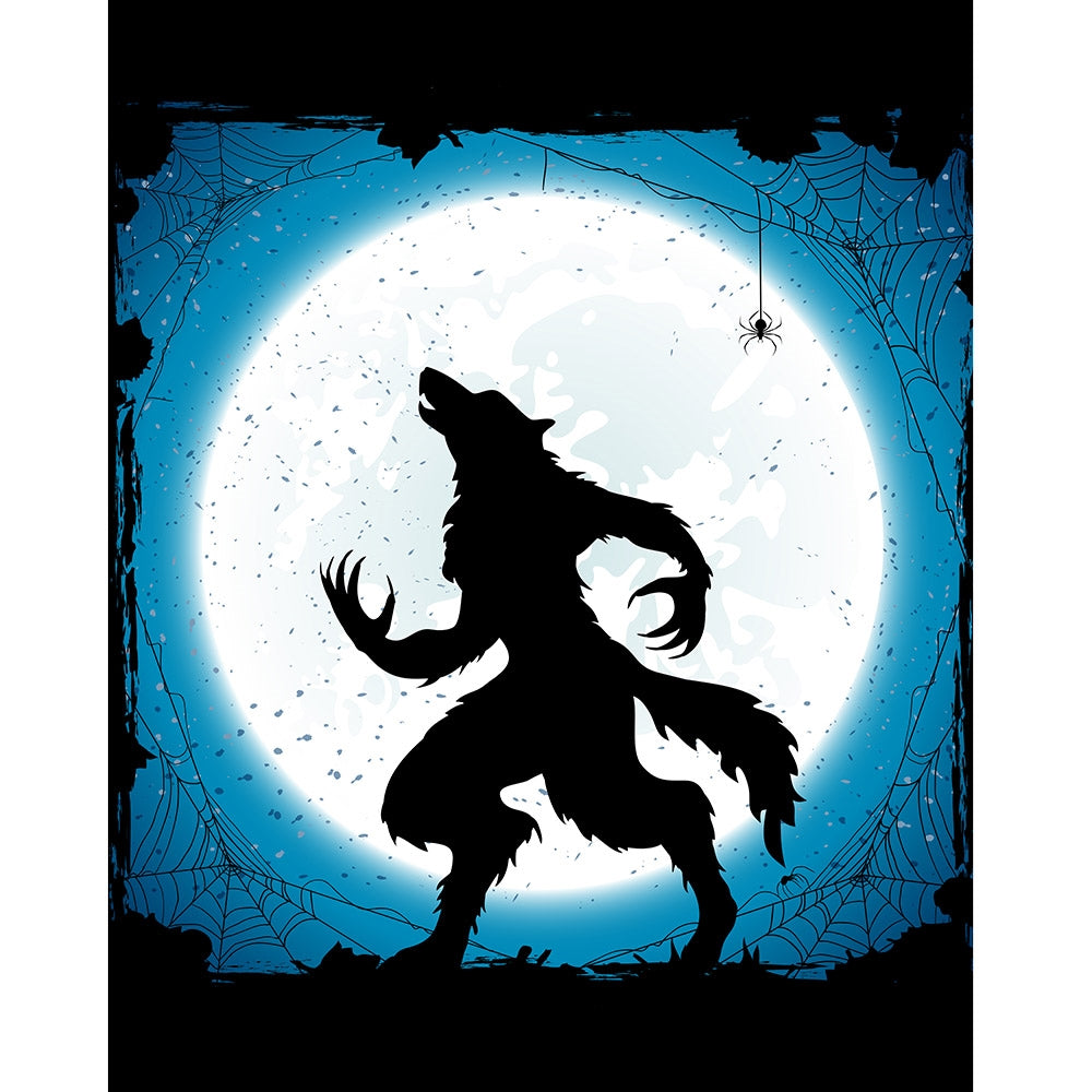Howling Werewolf Printed Backdrop | Backdrop Express Howling Werewolf ...