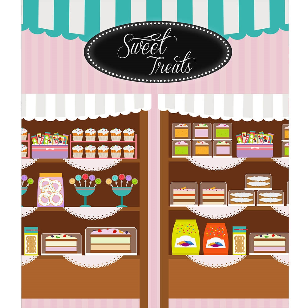 Sweet Treats Printed Backdrop | Backdrop Express Sweet Treats Printed ...