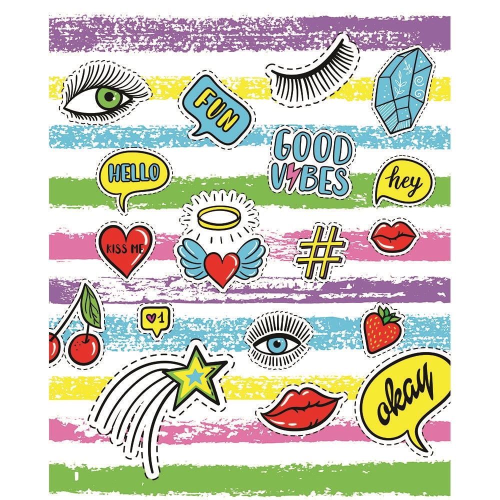 Stickers & Stripes Printed Backdrop | Backdrop Express Stickers ...