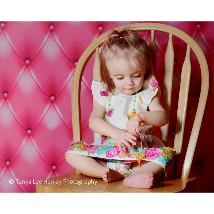 Hot Pink Tufted Printed Backdrop | Backdrop Express Hot Pink Tufted ...