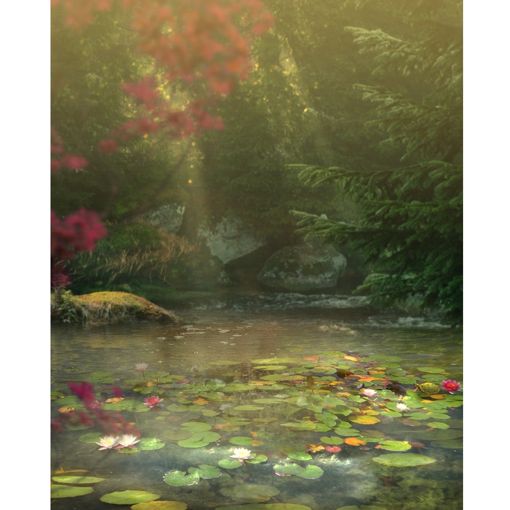 Fantasy Pond Printed Backdrop | Backdrop Express Fantasy Pond Printed ...