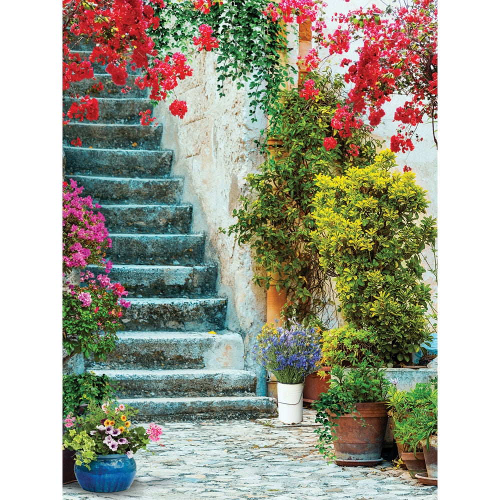 Villa Stairs Printed Backdrop | Backdrop Express Villa Stairs Printed ...