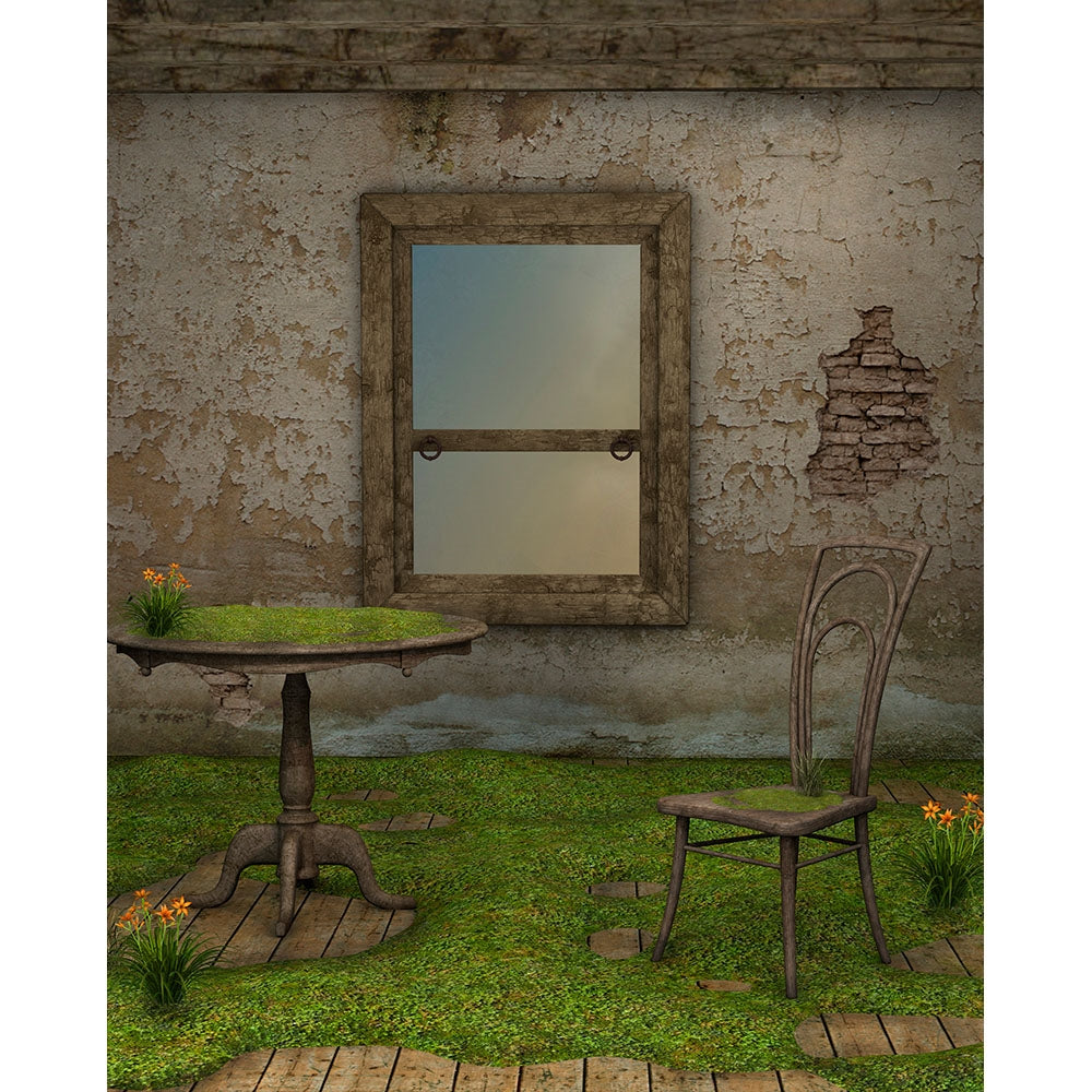 Garden Patio Printed Backdrop | Backdrop Express Garden Patio Printed ...