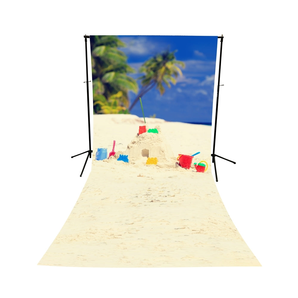 Sandcastle Island Printed Backdrop | Backdrop Express Sandcastle Island ...