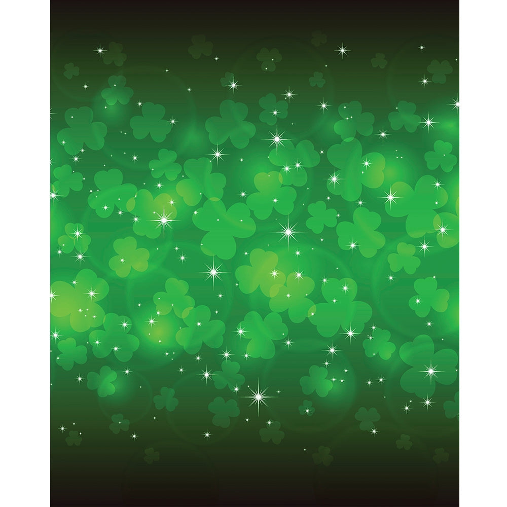 Sparkling Clover Bokeh Printed Backdrop | Backdrop Express Sparkling ...
