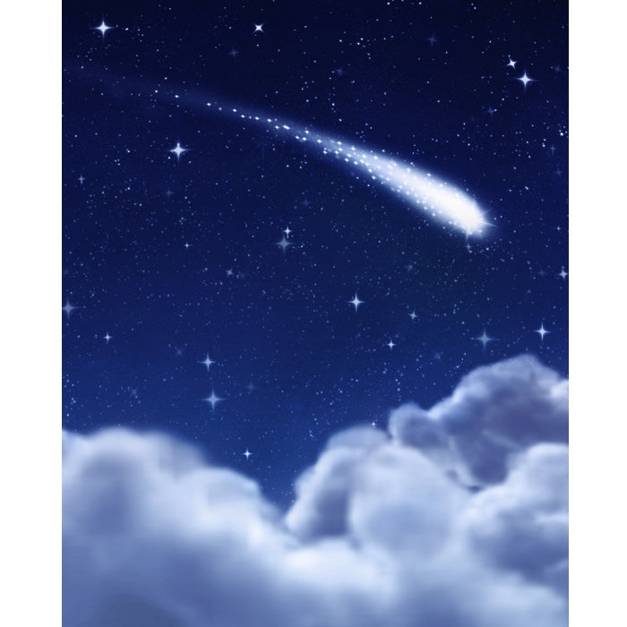 Shooting Star Printed Backdrop | Backdrop Express Shooting Star Printed ...