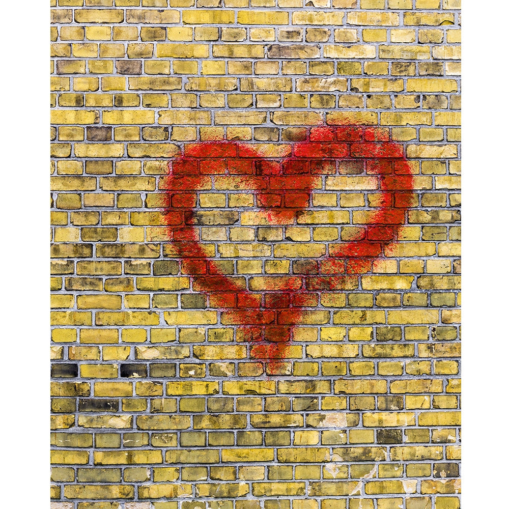 Heart Stained Brick | Backdrop Express Heart Stained Brick | Backdrop ...